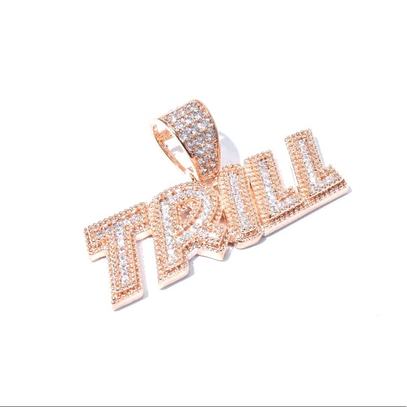 Accessories | Rose Gold Finish Lab Diamond Trill Charm Chain Set | Poshmark